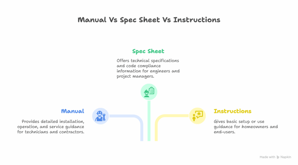 Manual vs Spec Sheet in Construction: What Builders and Contractors ...